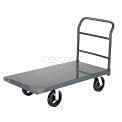 Global Industrial Platform Truck w/Steel Deck, 8" Rubber Casters, 48 x 24, 2400 Lb. Capacity