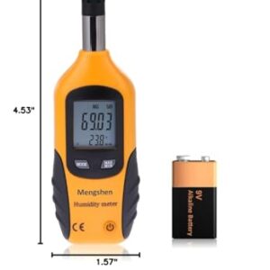 Mengshen® Digital Temperature and Humidity Meter - with Dew Point and Wet Bulb Temperature - Battery Included, M86