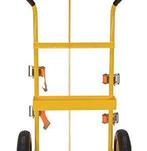 Vestil CYL-EH Steel Torch Cart-Lift Eye with Pneumatic Wheels 23 in. x 34-1/2 in. x 66-3/8 in. 500 Lb. Capacity Yellow