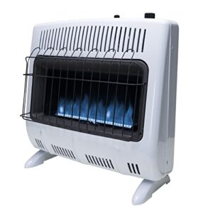 mr. heater 30,000 btu vent free blue flame natural gas heater mhvfb30ngt, white