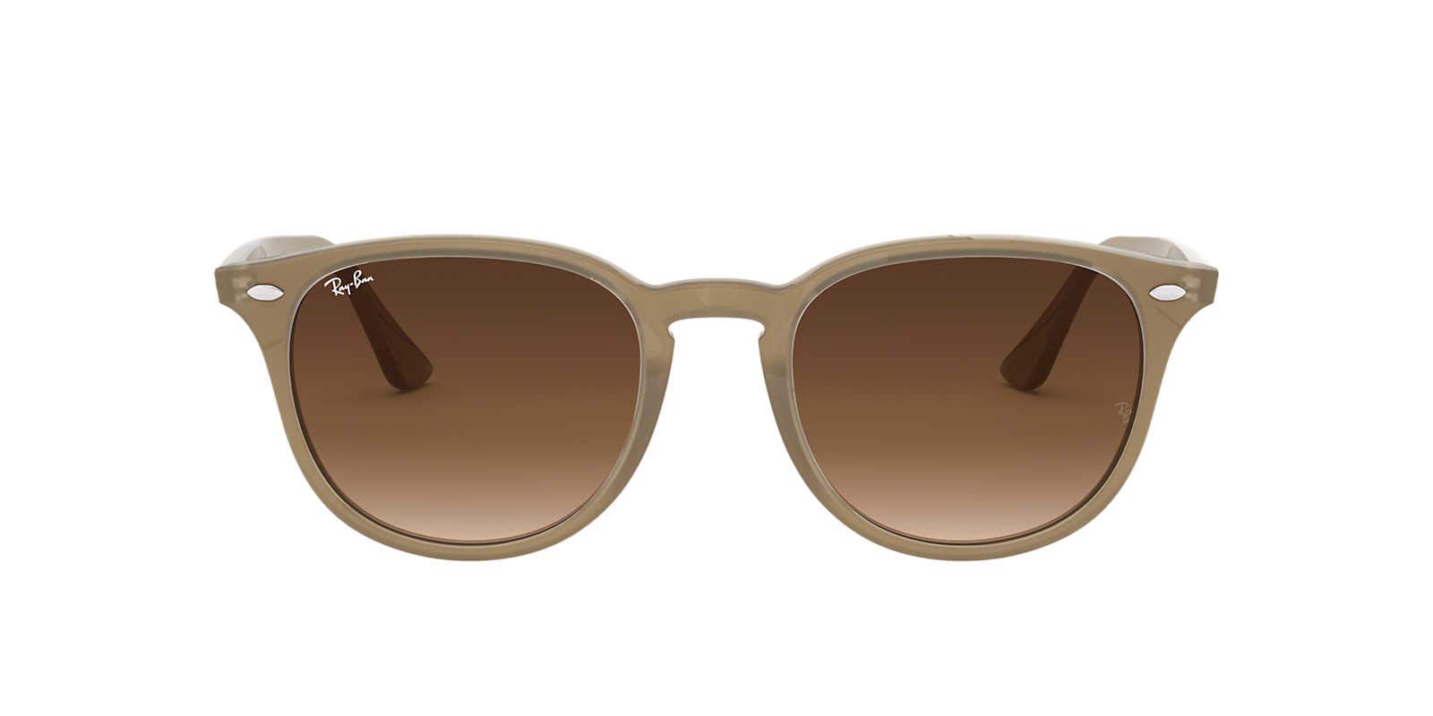 Ray-Ban RB4259 Round Sunglasses, Opal Beige/Brown Gradient, 51 mm