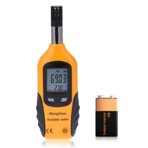 mengshen® digital temperature and humidity meter - with dew point and wet bulb temperature - battery included, m86