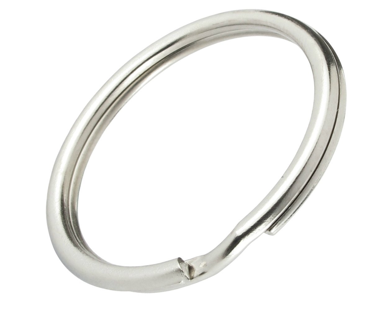 Bulk 100 Pack - 1" Key Rings - Heat Treated Heavy Duty & Durable Premium Split Ring Keychains by Specialist ID