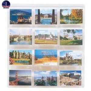 2 Pack Post Card Holder Acrylic 12 Pocket Holds 6" Printed Media Hanging Hardware Included Use at Shops Motels Airports and Transportation Centers Historical Sites Stores Clear by Marketing Holders