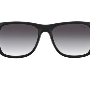 Ray-Ban RB4165 Justin Rectangular Sunglasses, Black/Grey, 55 mm