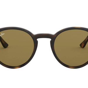 Ray-Ban RB2180 Round Sunglasses, Light Havana/Dark Brown, 51 mm