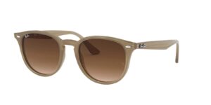 ray-ban rb4259 round sunglasses, opal beige/brown gradient, 51 mm