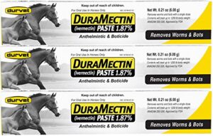 durvet duramectin equine wormer paste - 3 tubes