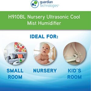 Pure Guardian H910BL Ultrasonic Cool Mist Humidifier, 14 Hrs. Run Time, 210 Sq. Ft. Coverage, Small Rooms, Quiet, Filter Free