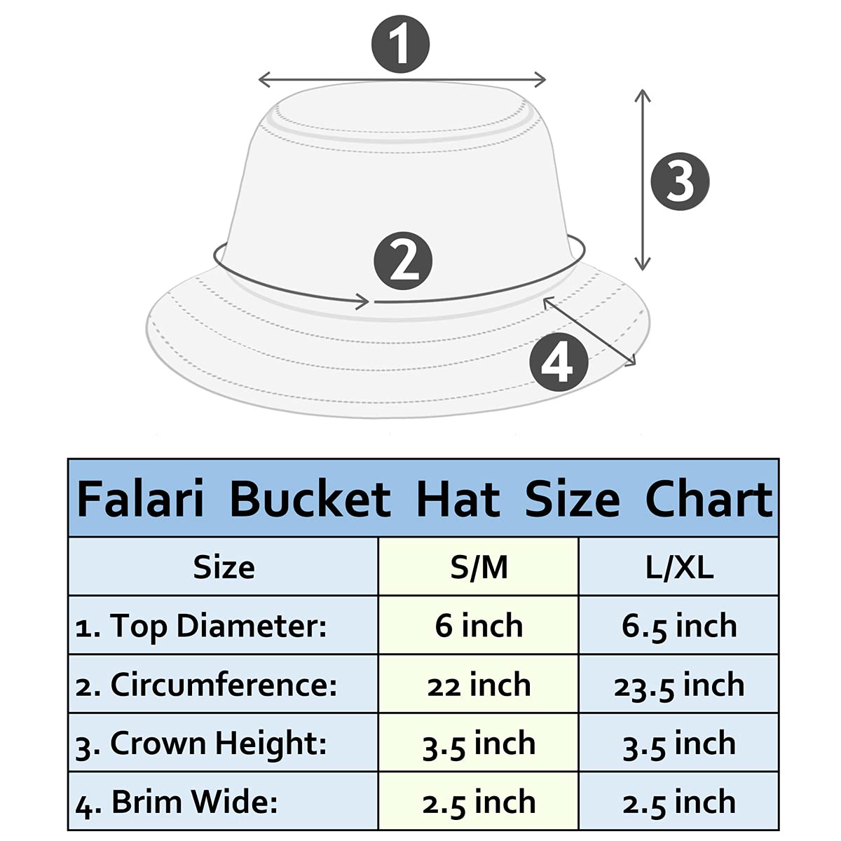 Men Women Unisex Cotton Bucket Hat 100% Cotton Packable for Travel Fishing Hunting Summer Camp (L/XL, White)