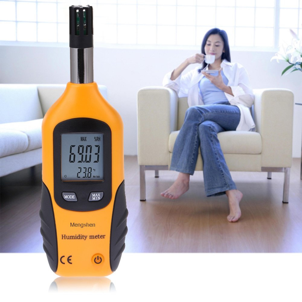 Mengshen® Digital Temperature and Humidity Meter - with Dew Point and Wet Bulb Temperature - Battery Included, M86