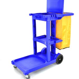 Commercial Housekeeping Janitorial cart with Vinyl Bag AF08170 Blue