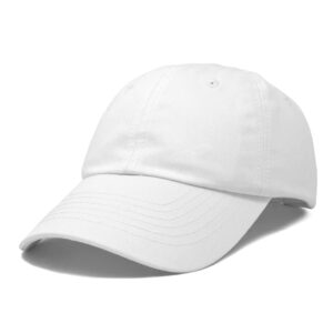 dalix womens hat lightweight 100% cotton cap in white