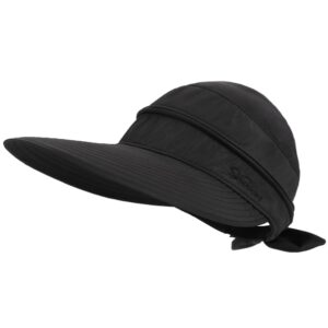 simplicity black sun hat 2 in 1 upf 50+ sun protective beach visor hat garden hats for women black