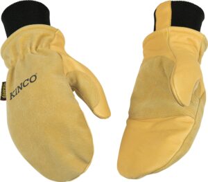 kinco, kin-901t-s, premium leather work and ski mitt with nikwax waterproof wax