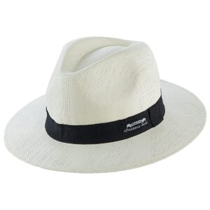 panama jack original matte toyo straw men's sun safari hat (ivory, small/medium)