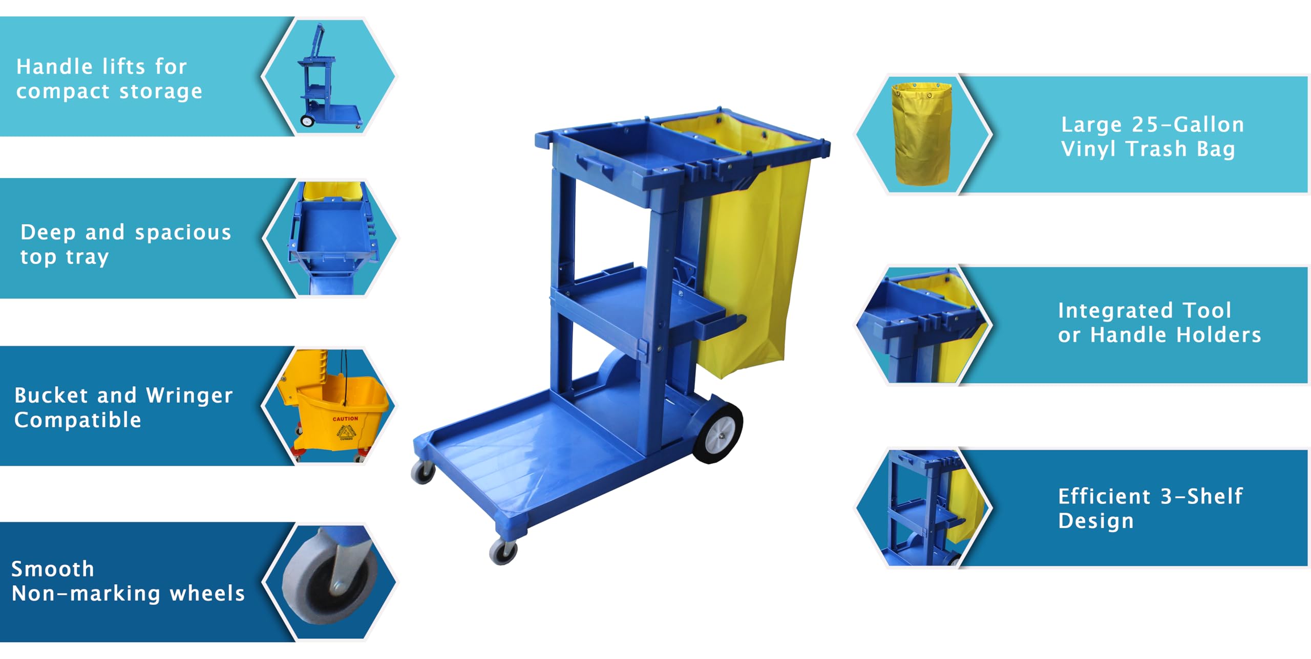 Janitor Cart - Blue