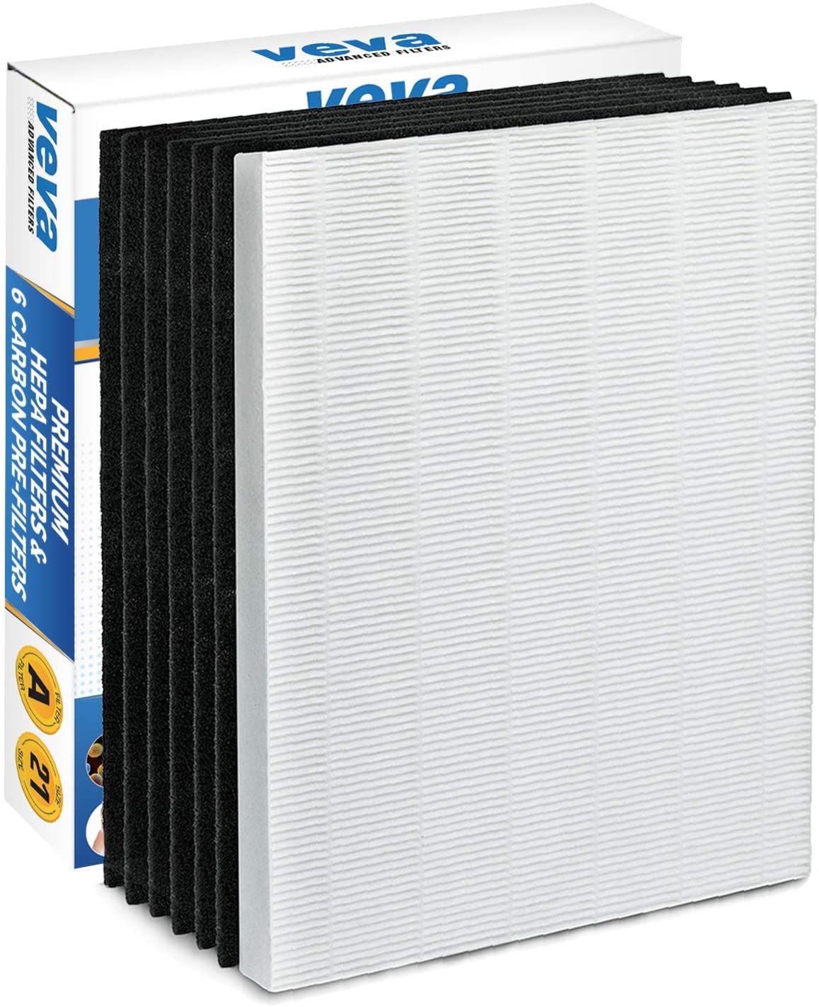 VEVA PREMIUM HEPA FILTER & 6 CARBON PRE-FILTERS