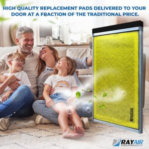 RAYAIR SUPPLY 16x25 Replacement Filter Pads Designed to Fit MicroPower Guard Air Cleaner 16x25 Refills (3 Pack) YELLOW