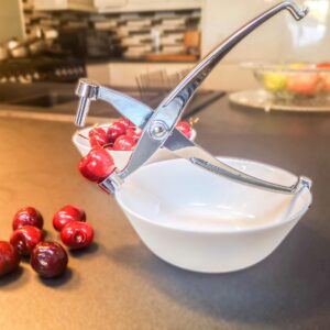 ProTensils Cherry Pitter Tool Pit Remover with Locking Mechanism | Cherry Picker | Cherry Seed Remover for Baking, Olive Pitter Kitchen Accessories | Cherry Pitter Machine for Making Cherry Dishes