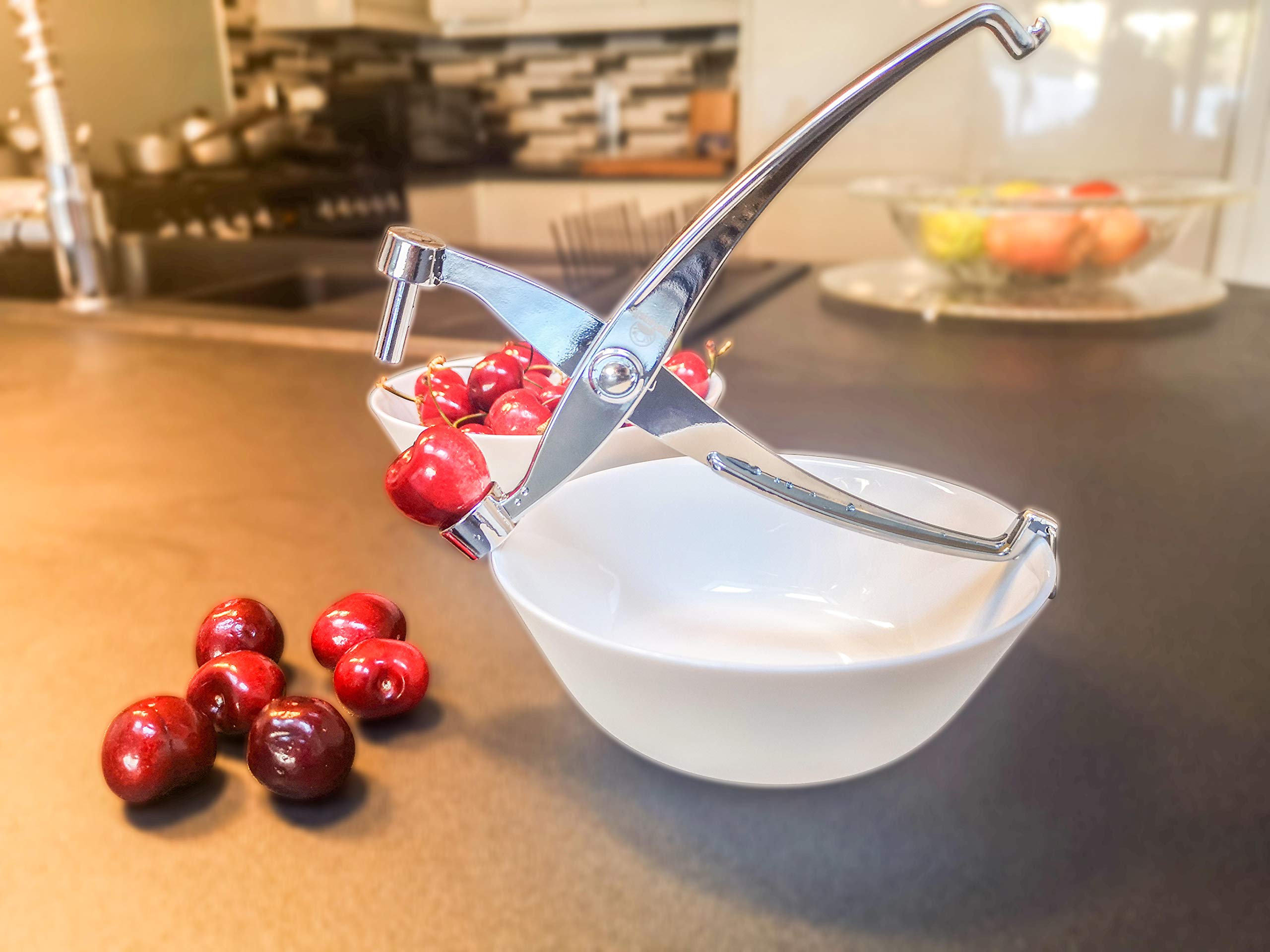 ProTensils Cherry Pitter Tool Pit Remover with Locking Mechanism | Cherry Picker | Cherry Seed Remover for Baking, Olive Pitter Kitchen Accessories | Cherry Pitter Machine for Making Cherry Dishes