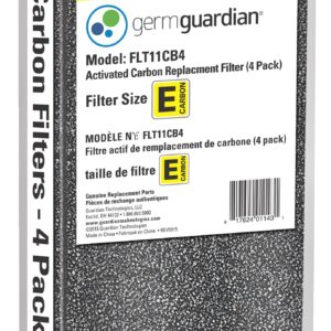 GermGuardian Genuine Carbon Filter Replacements for Use with FLT400 Filter E for AC400 Series Air Purifiers, 4-Pack FLT11CB4