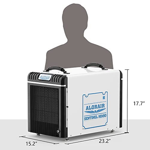 ALORAIR Basement/Crawlspace Dehumidifiers 198 PPD (Saturation), 90 Pints (AHAM), Condensate Pump, Auto Defrosting, Rare Earth Alloy Tube Evaporator