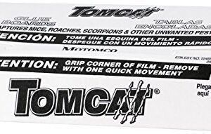 Tomcat Glue Boards with Immediate Grip Glue for Mice, Cockroaches, and Insects, Use Flat or Covered, Ready-To-Use, 4 Traps