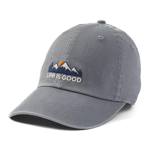 Life is Good Men's Standard Mountains Chill Cap Slate Gray, White, One Size