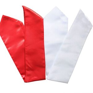 GradPlaza Plain Graduation Stole Sash 60'' Long White Adults Graduation Sash for high school and college