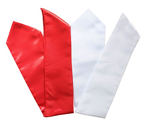 GradPlaza Plain Graduation Stole Sash 60'' Long White Adults Graduation Sash for high school and college