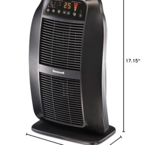 Honeywell HeatGenius Ceramic Heater, Black – Easy to Use Space Heater with Multi-Directional Heating, Digital Controls and Programmable Thermostat