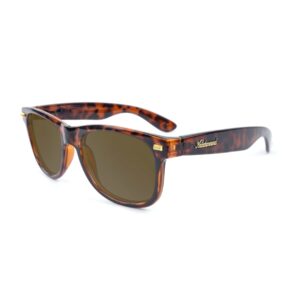 knockaround fort knocks polarized sunglasses for men & women - impact resistant lenses & full uv400 protection, glossy tortoise shell frames/brown lenses'