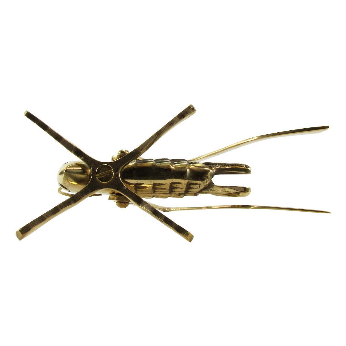 Solid Brass Lucky Cricket Rustic Fireplace Hearth Mantle Decor