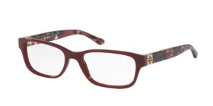 tory burch ty2067 eyeglass frames 1610-52 - port/pearl port tortoise ty2067-1610-52