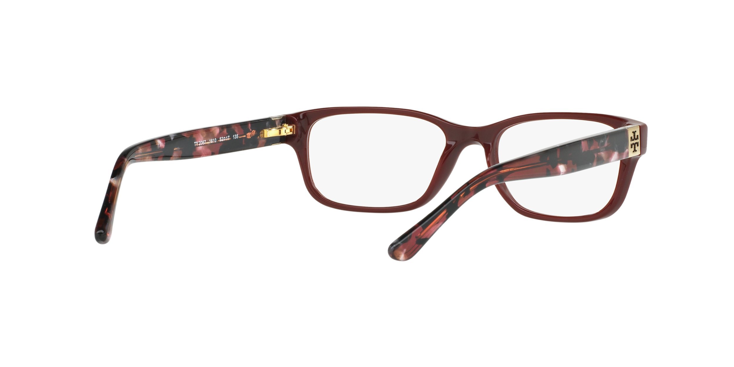 Tory Burch TY2067 Eyeglass Frames 1610-52 - Port/Pearl Port Tortoise TY2067-1610-52