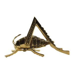 Solid Brass Lucky Cricket Rustic Fireplace Hearth Mantle Decor