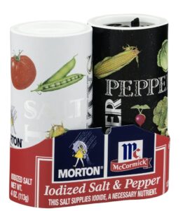 morton's 4 oz. salt and mccormick 1.25 oz. pepper shakers 2 bundles