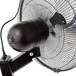 Active Air Heavy Duty Wall Mount Fan, 16", Black