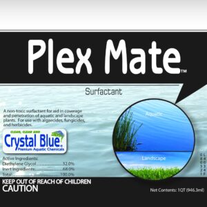 Plex Mate Aquatic Surfactant for Herbicides – Quart- Non-Ionic, Increase Product Coverage, Increase Product Penetration, Increase Product Effectiveness