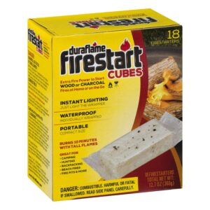 duraflame firestart cubes firelighters, 18 pack