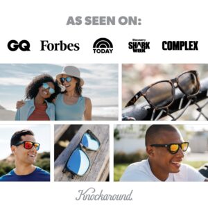 Knockaround Fort Knocks Polarized Sunglasses for Men & Women - Impact Resistant Lenses & Full UV400 Protection, Glossy Tortoise Shell Frames/Brown Lenses'