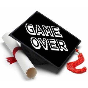 game over grad cap topper, grad cap decorations or graduation accessories