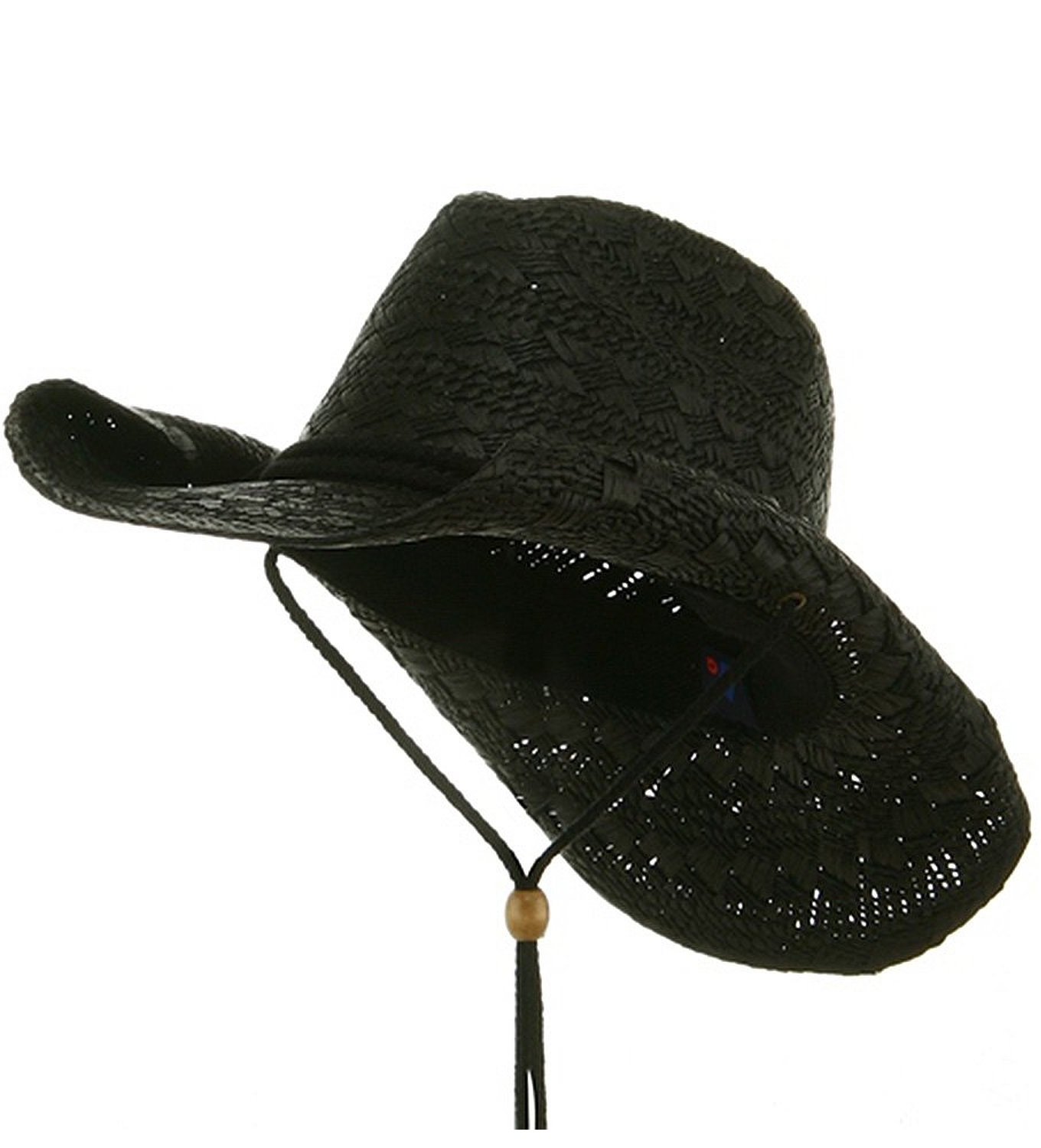 MG Ladies Toyo Straw Cowboy Hat Black