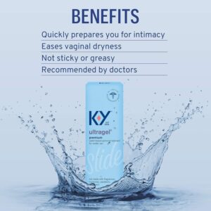 K-Y Ultragel Lube, Personal Lubricant, New Water-Based Formula, Safe for Anal Sex, Safe to Use with Latex Condoms, for Men, Women and Couples, Body Friendly 4.5 FL OZ (Pack of 6)