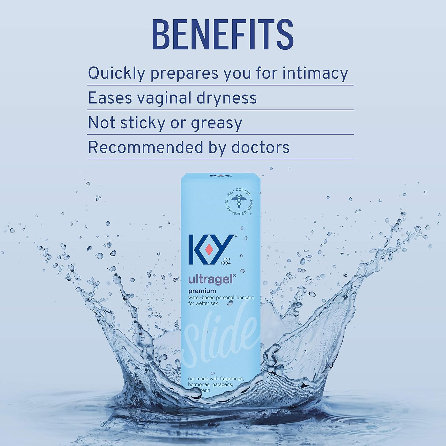 K-Y Ultragel Lube, Personal Lubricant, New Water-Based Formula, Safe for Anal Sex, Safe to Use with Latex Condoms, for Men, Women and Couples, Body Friendly 4.5 FL OZ (Pack of 6)