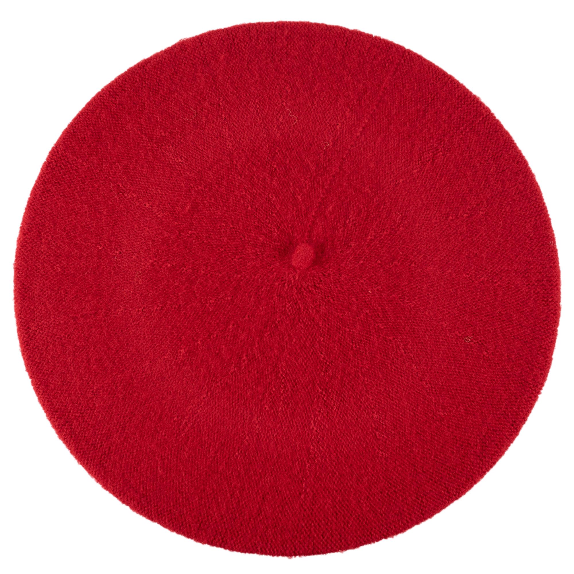 Hat To Socks Wool Blend French Beret for Men and Women in Plain Colours (Red)