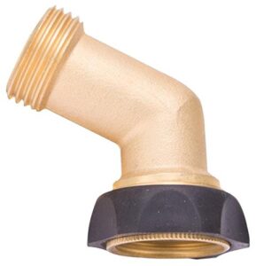 rocky mountain goods hose gooseneck - solid brass hose kink preventer - perfect angle to prevent hose kinking - leakproof - allows full flow and pressure