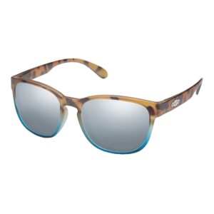 suncloud optics loveseat polarized sunglasses (mt tort blue fade, silver mirror)