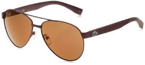 lacoste brown aviator unisex sunglasses l185s 615 60